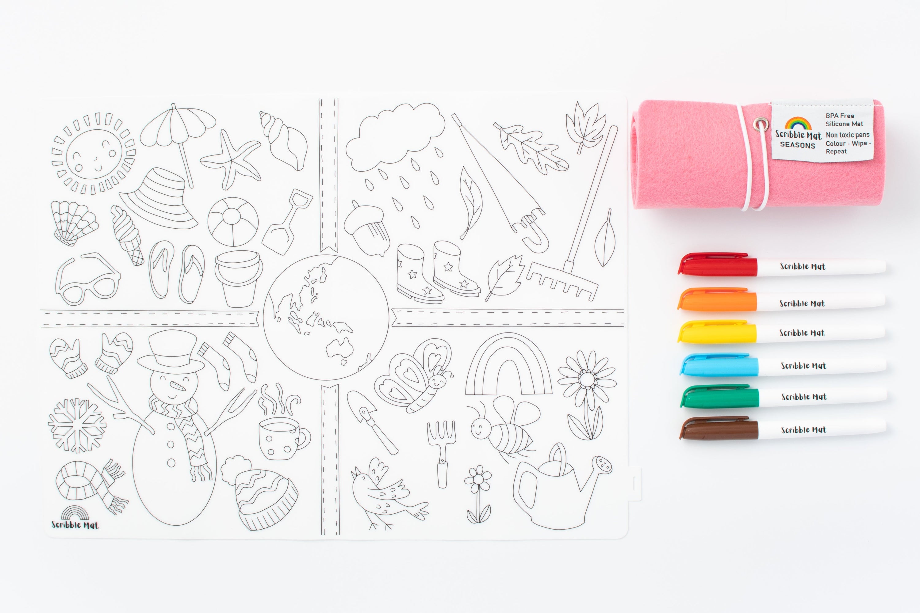 Scribble Mat | Reusable Silicone Colouring Mats