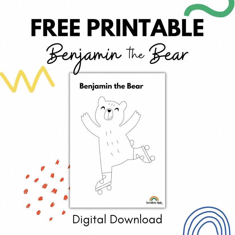 Printable - Benjamin the Bear - FREE Digital Download – Scribble Mat