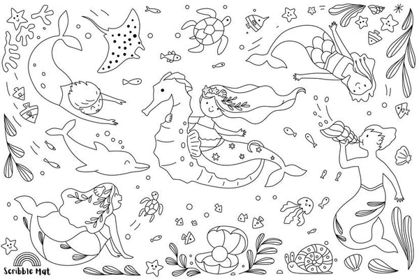 Merfolk Magic – Scribble Mat