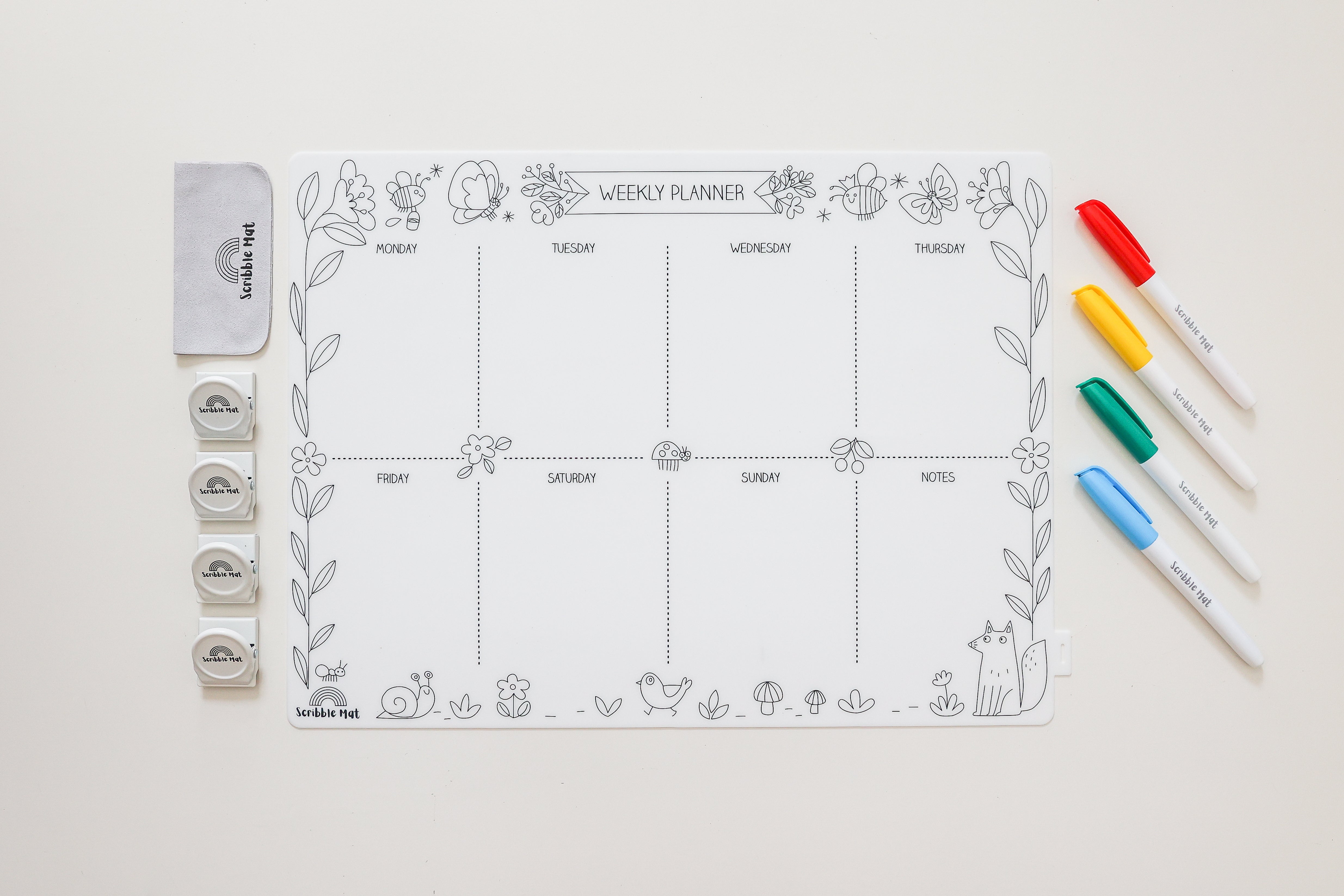 Weekly Planner Reusable Mat – Scribble Mat